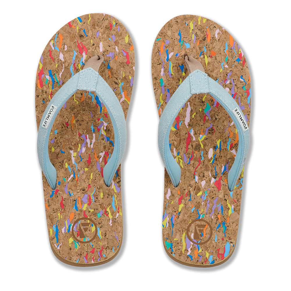 Goldie - Womens Flip Flops - Denim Blue