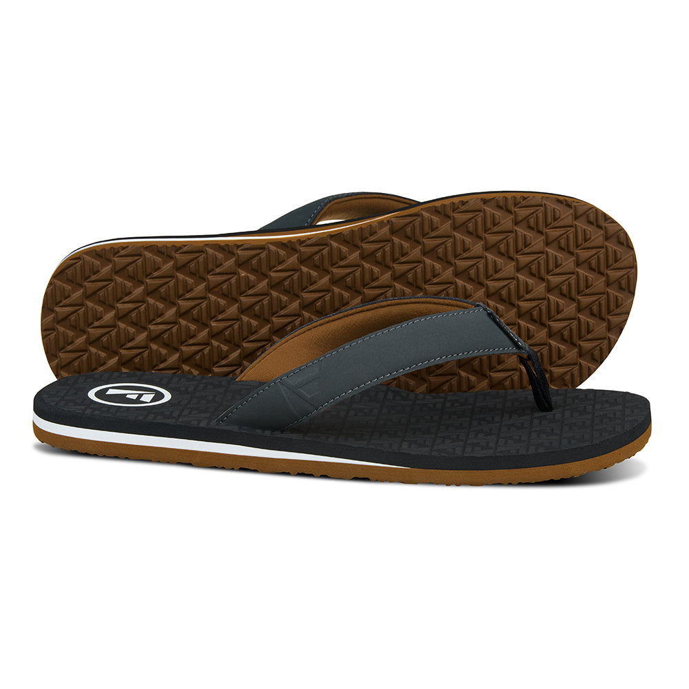 Traad - Mens Flip Flops - Black/Slate Grey – FoamLife